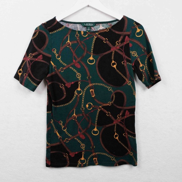 Lauren Ralph Lauren | Tops | Lauren Ralph Lauren Equestrian Horse Bit ...